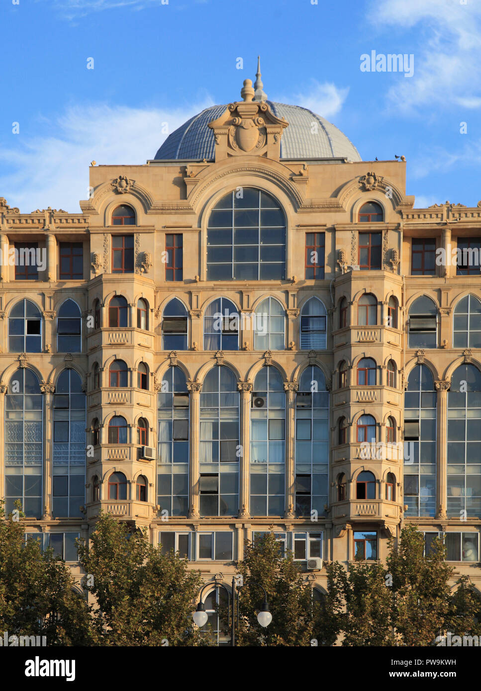 Azerbaijan; Baku, Fuzuli Street, historic architecture Stock Photo - Alamy