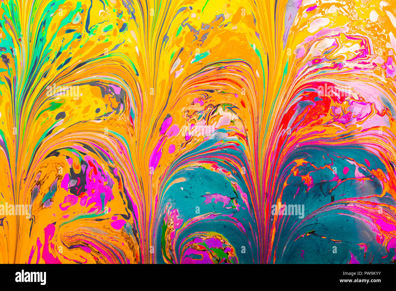 Traditional Ottoman Turkish marbling art patterns as abstract ...