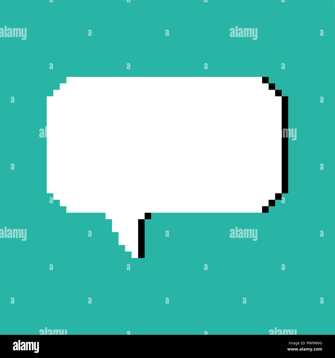 Pixel art bubble speech. Place for text. Vector Stock Vector Image ...