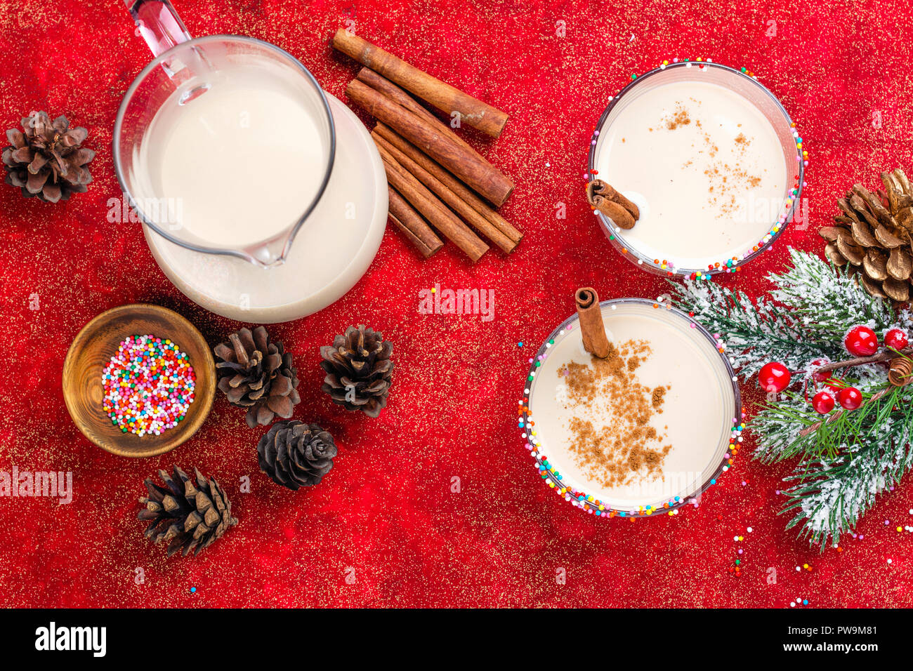 Egg nog drink hi-res stock photography and images - Alamy