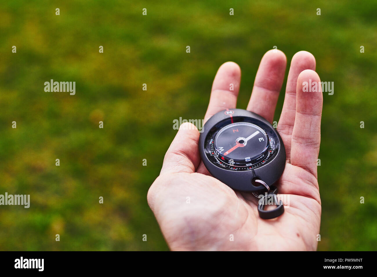 Hand compass on green hi-res stock photography and images - Alamy