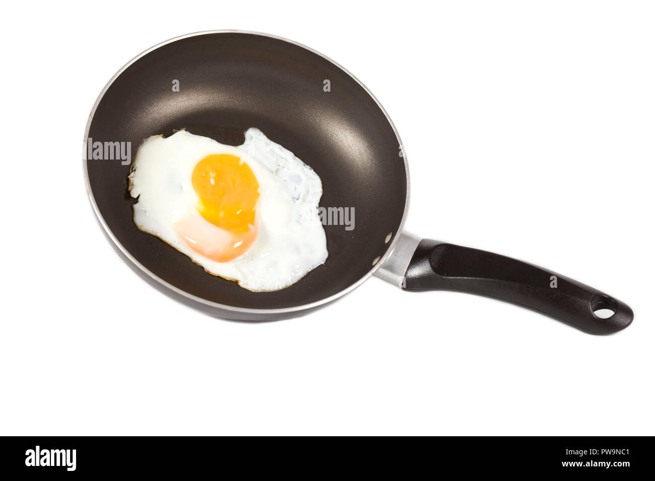 Pan with egg Cut Out Stock Images & Pictures - Alamy
