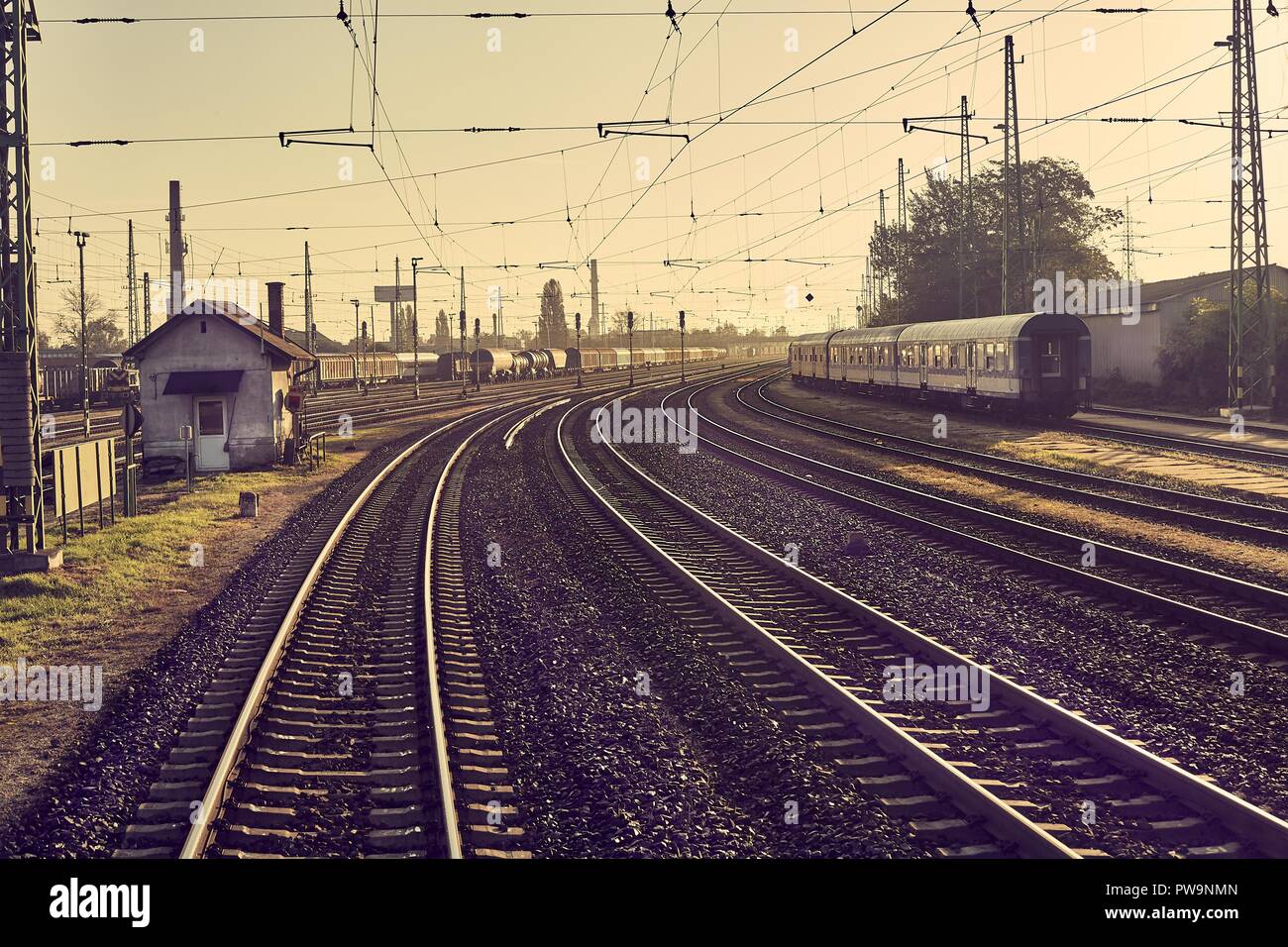 Complex railway junction hi-res stock photography and images - Alamy