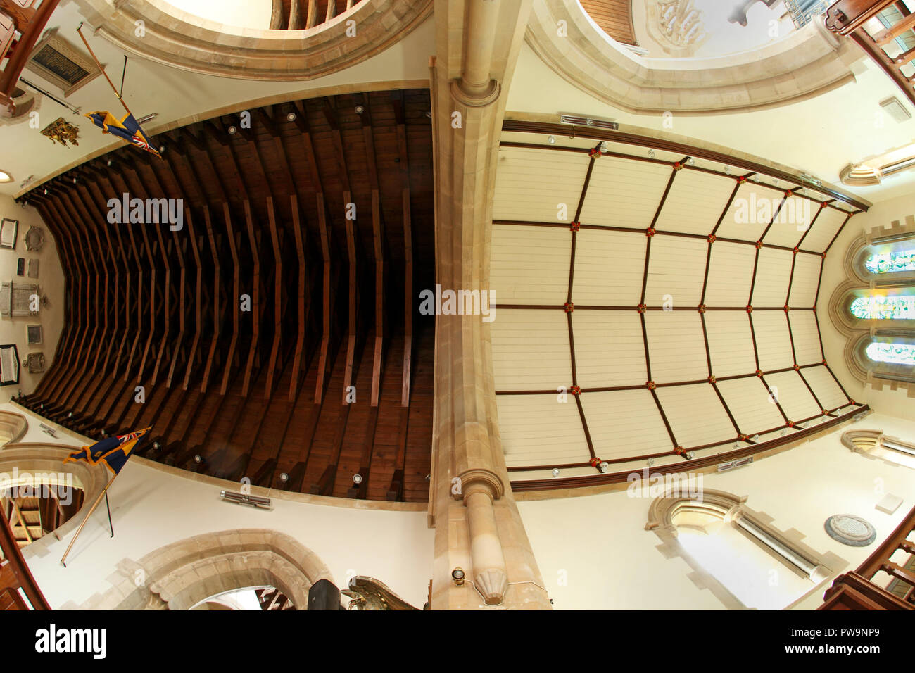 Kemble All Saints Church with the Millennium window.Gloucestershire ...