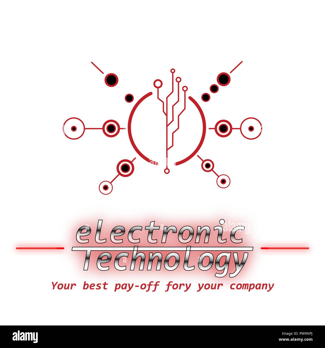Logo electronic technology - vector Stock Vector Image & Art - Alamy