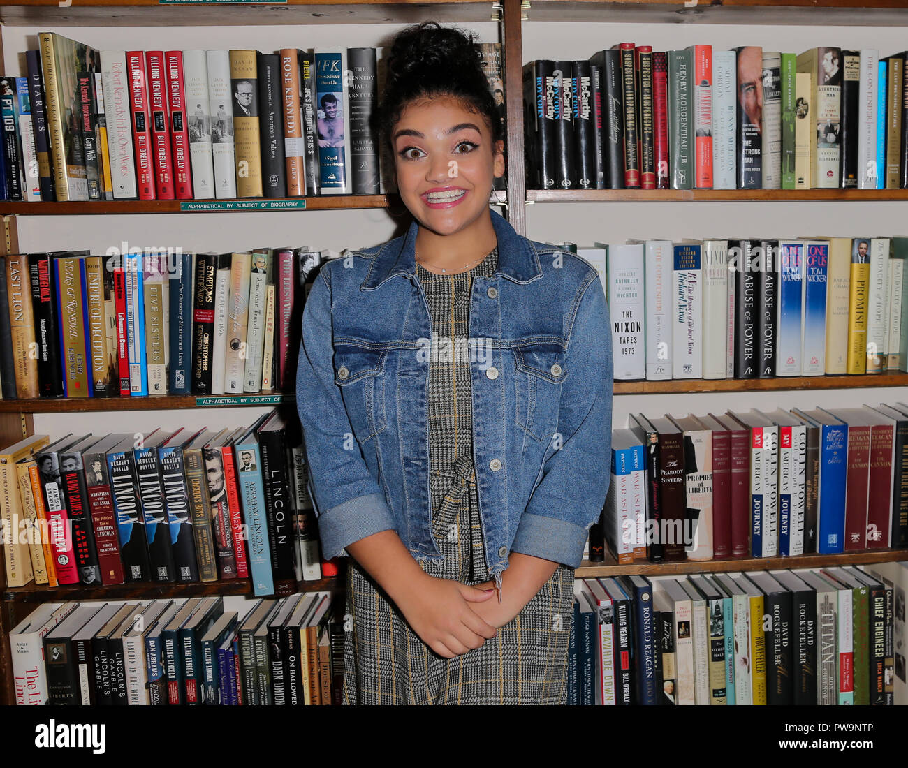 HUNTINGTON, NY - OCT 11: Olympian Laurie Hernandez signs copies of her ...