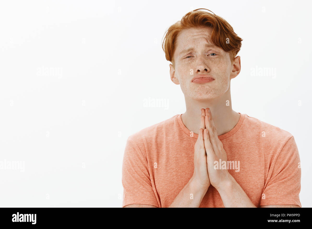 Hand lifting chin up hi-res stock photography and images - Alamy