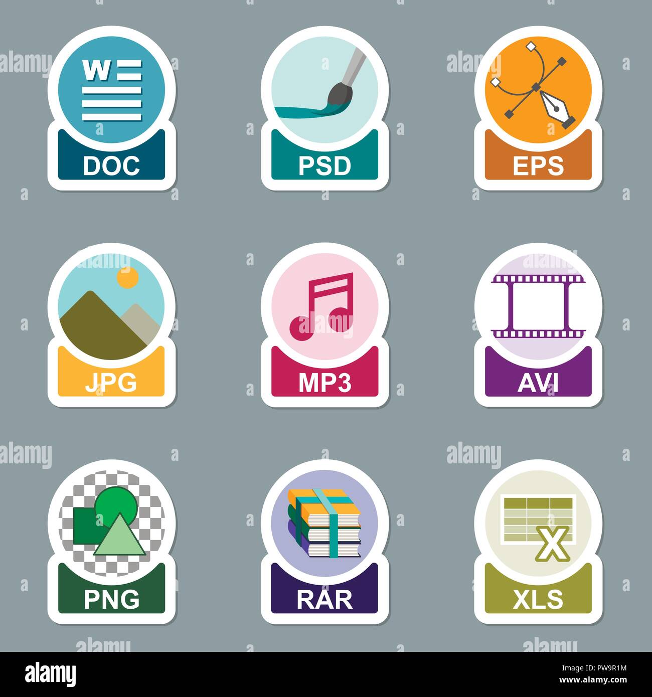 Set of file type icons Stock Vector Image & Art - Alamy Set of file type icons Stock Vector Image & Art - Alamy