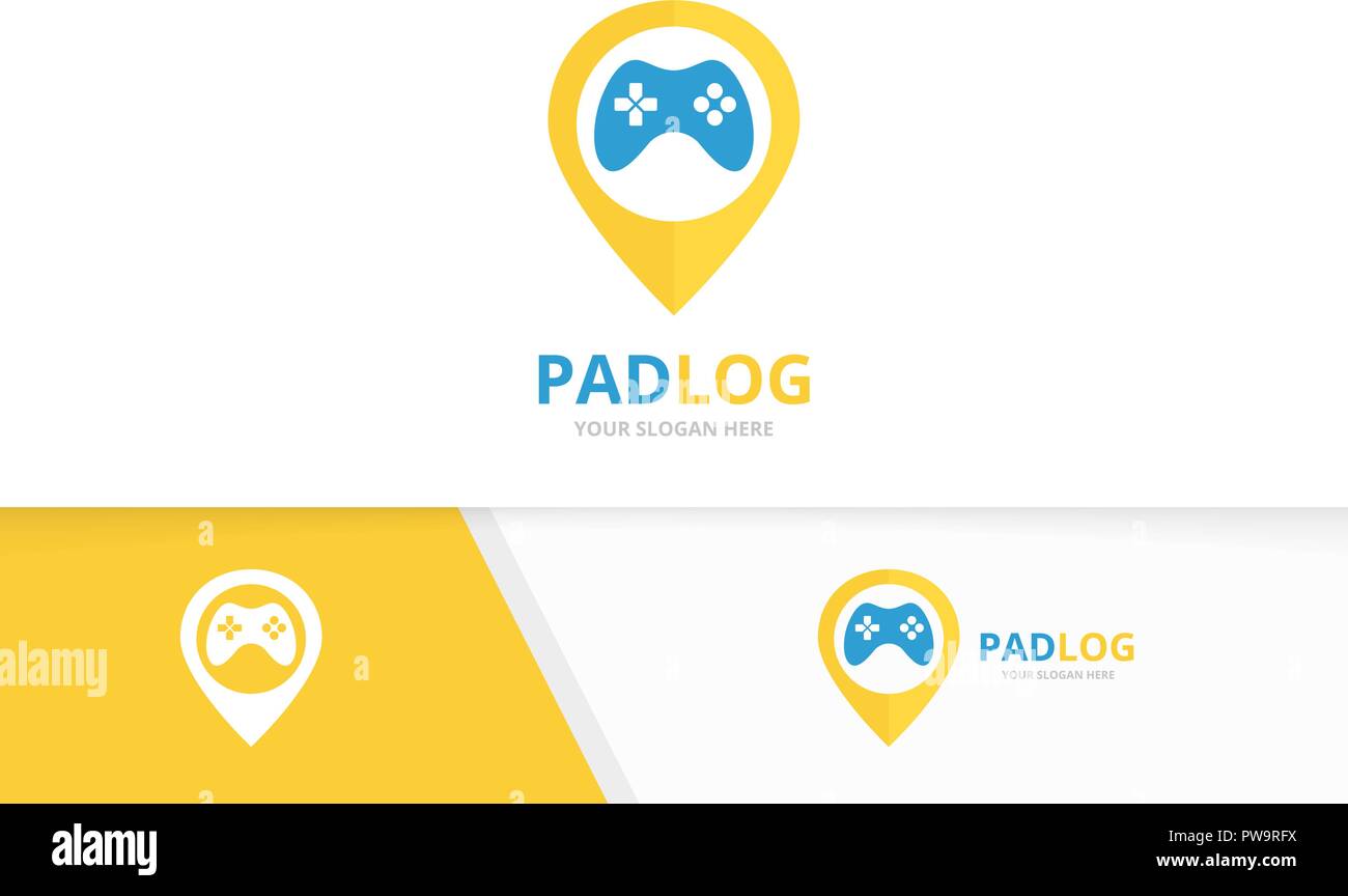 Vector Joystick And Map Pointer Logo Combination Gamepad And Gps Locator Symbol Or Icon Unique