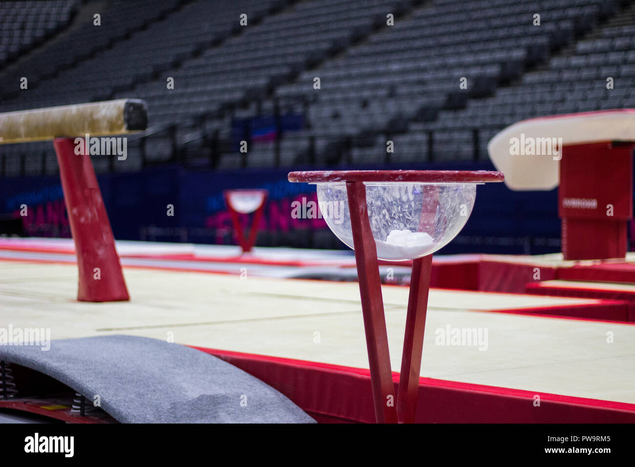 Gymnastic equipment in a gymnastic arena Stock Photo - Alamy