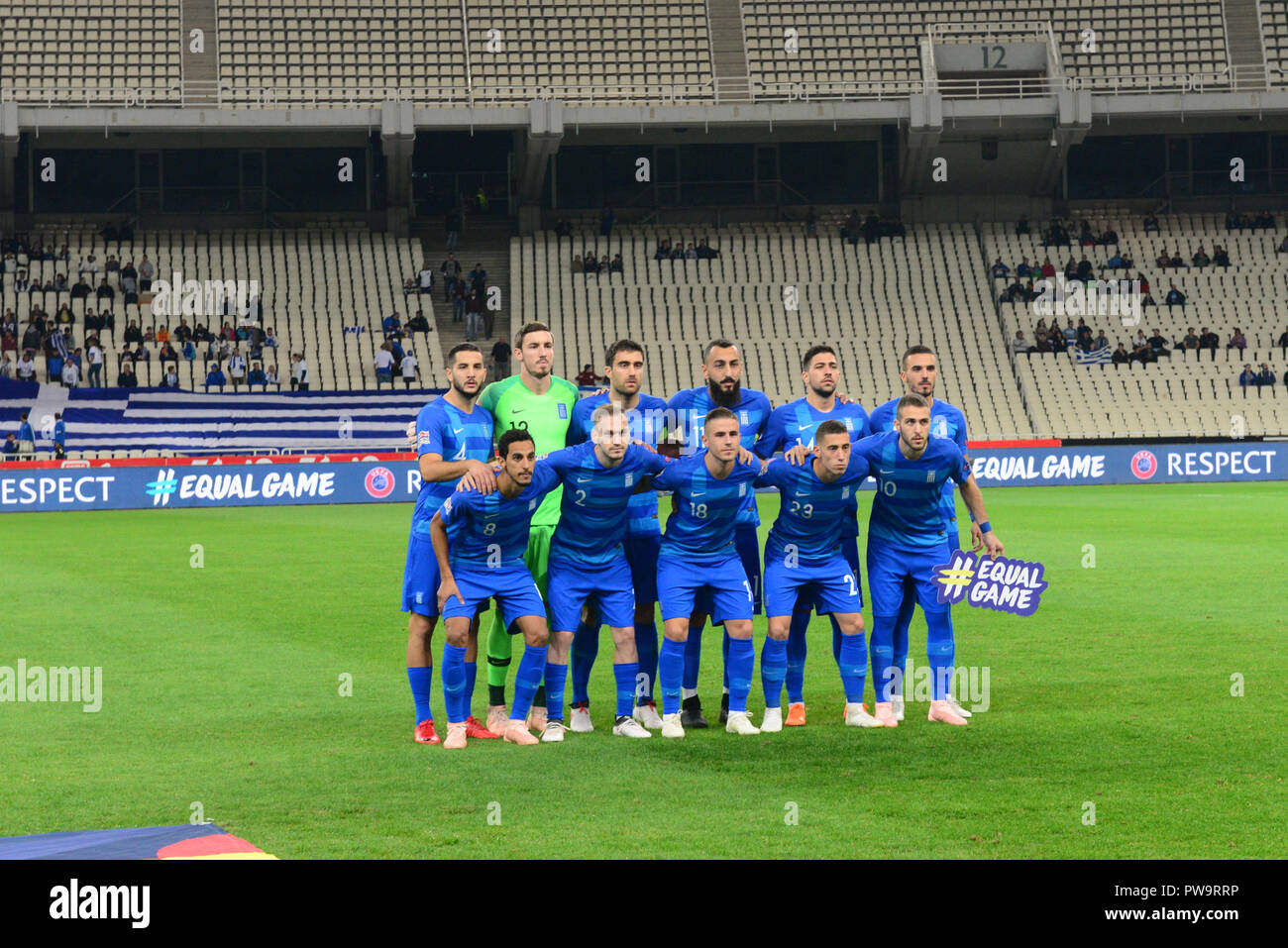 Athens, Greece. 12th Oct, 2018. Commemorative photo of Greek National ...