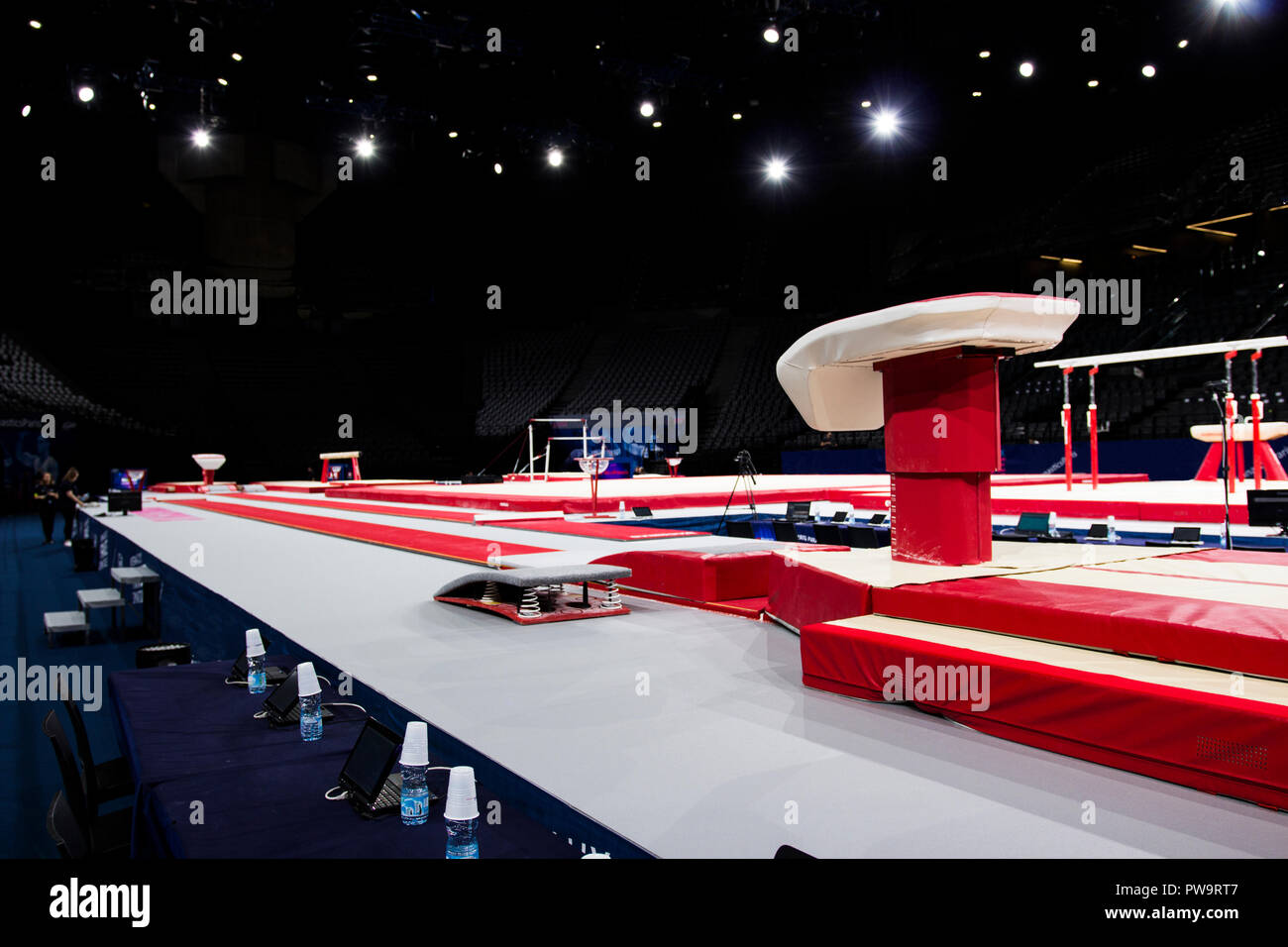 Gymnastic equipment in a gymnastic arena Stock Photo - Alamy