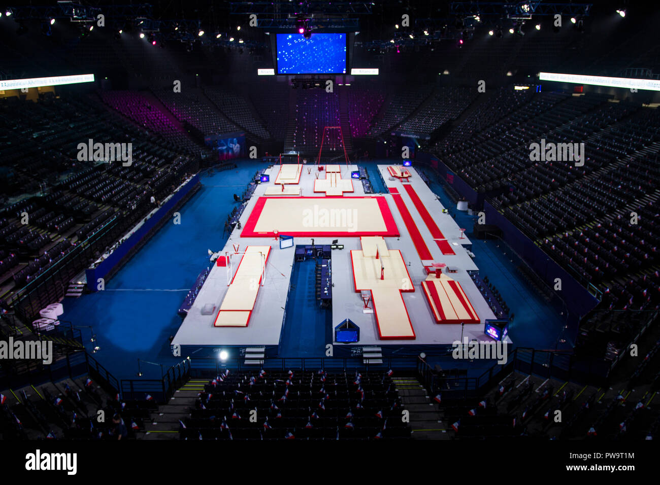 Gymnastic equipment in a gymnastic arena Stock Photo - Alamy