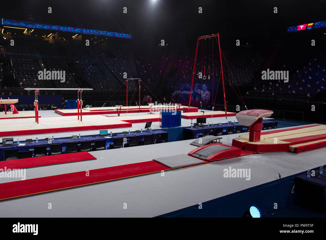 Gymnastic equipment in a gymnastic arena Stock Photo - Alamy