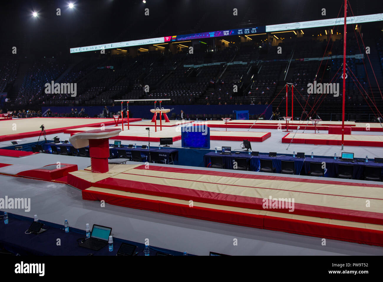 Gymnastic equipment in a gymnastic arena Stock Photo - Alamy