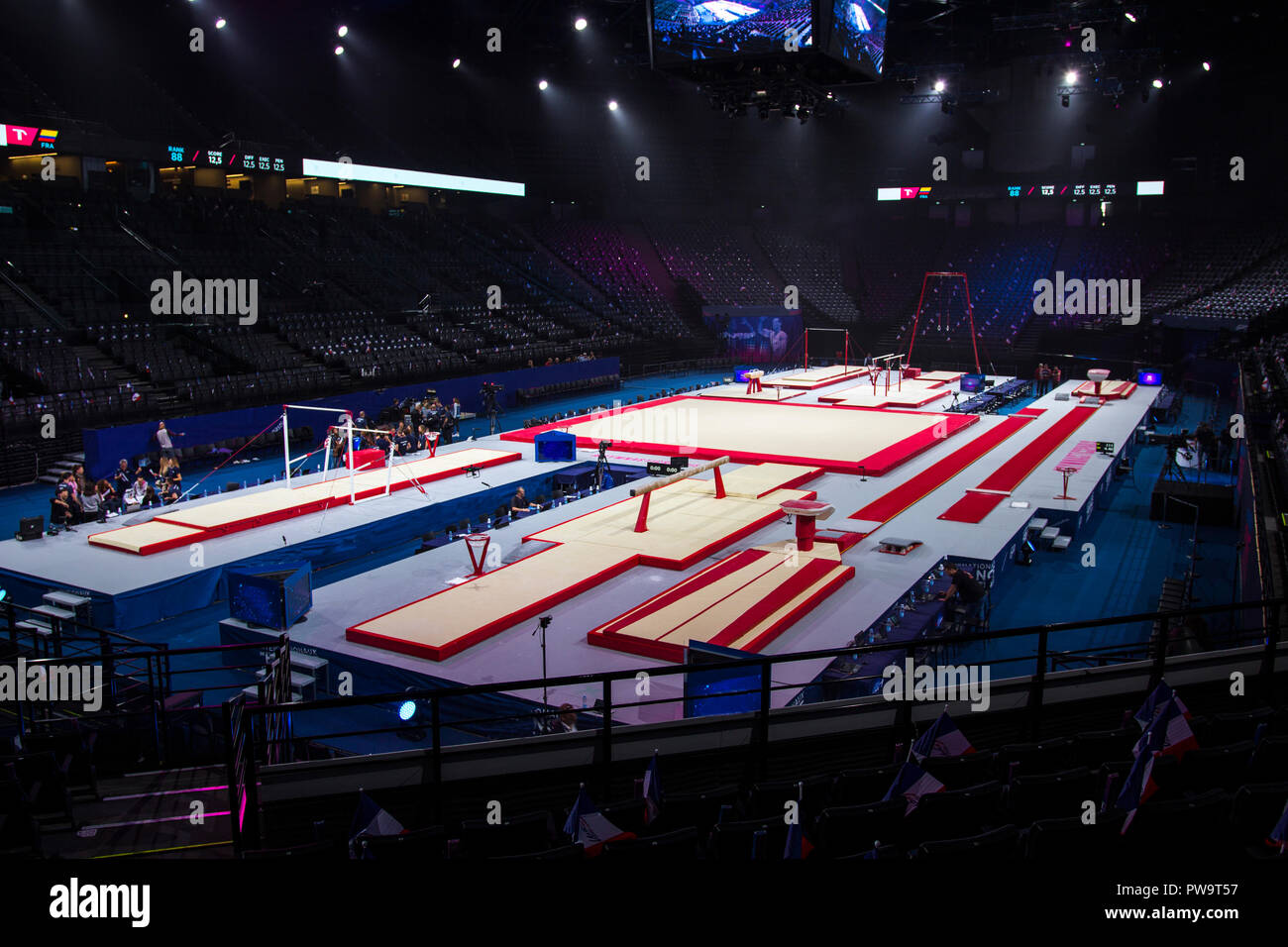 Gymnastic equipment in a gymnastic arena Stock Photo - Alamy