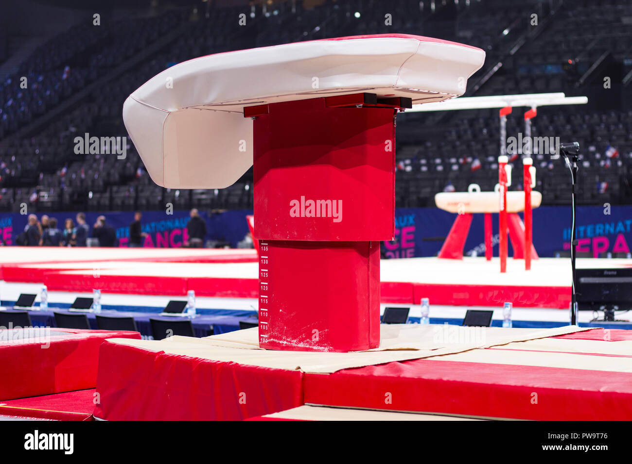 Gymnastic equipment in a gymnastic arena Stock Photo - Alamy