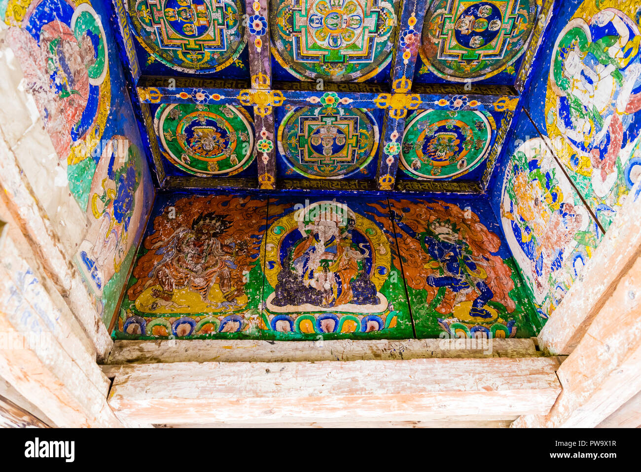 Nar village, Annapurna Conservation Area, Nepal - July 22, 2018 : Old ...