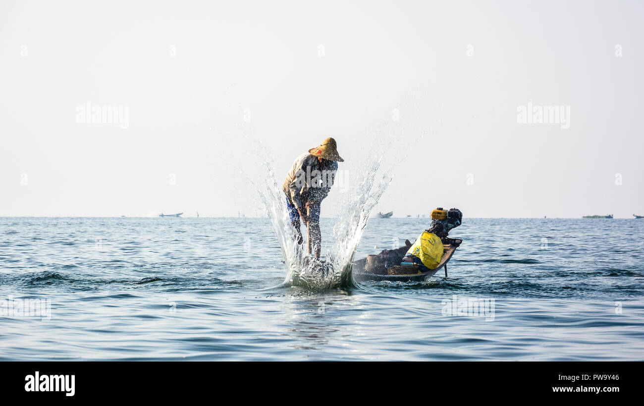 Traditional inle lake fishing hi-res stock photography and images - Alamy