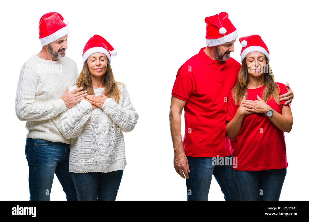 Woman chest pain christmas Cut Out Stock Images & Pictures - Alamy