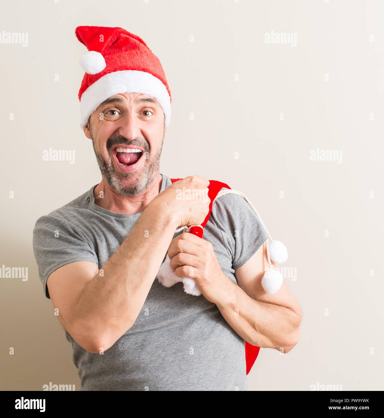 Santa claus showing open hand hi-res stock photography and images - Alamy