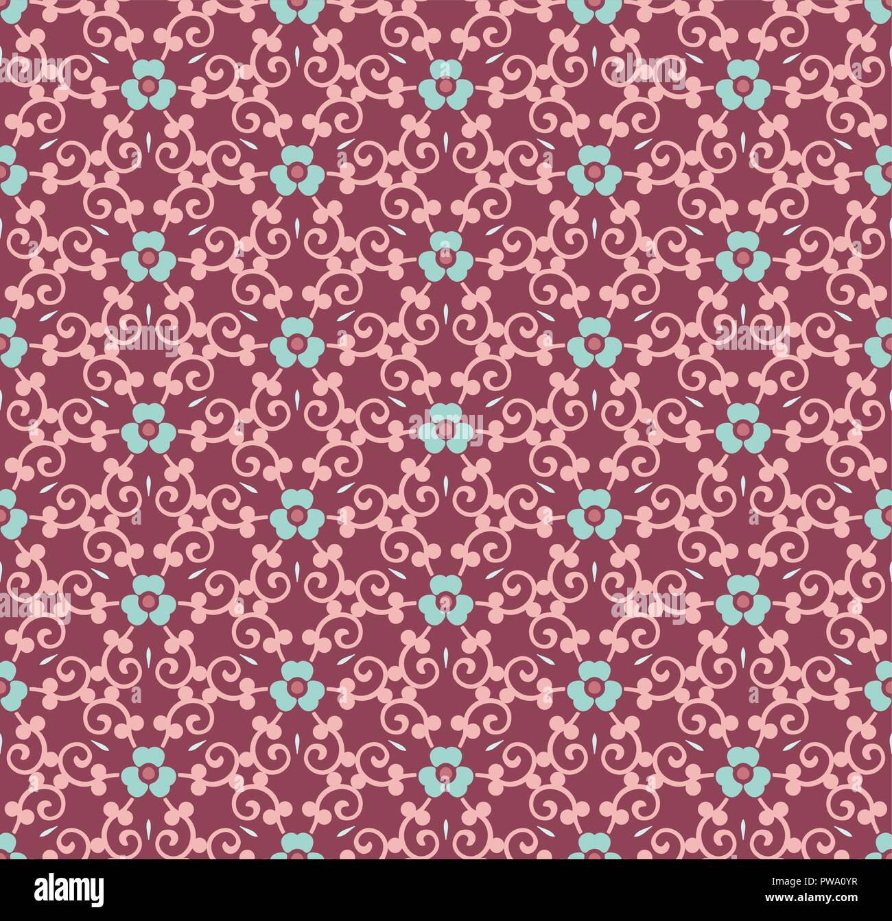 seamless floral ornament pattern vector illustration Stock Vector Image ...