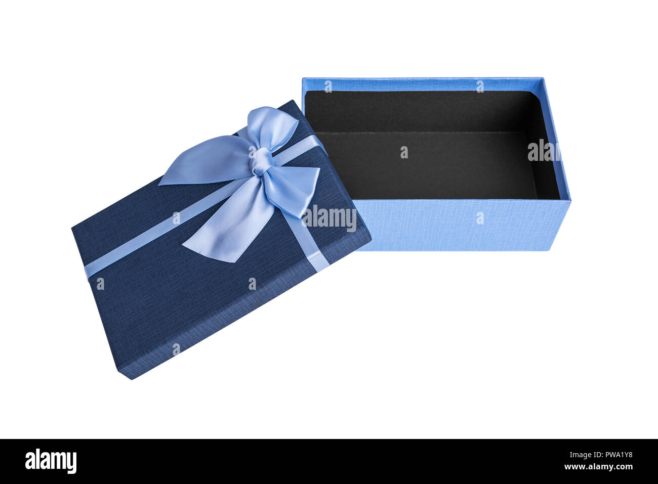 Blue elegant gift box Cut Out Stock Images & Pictures - Alamy