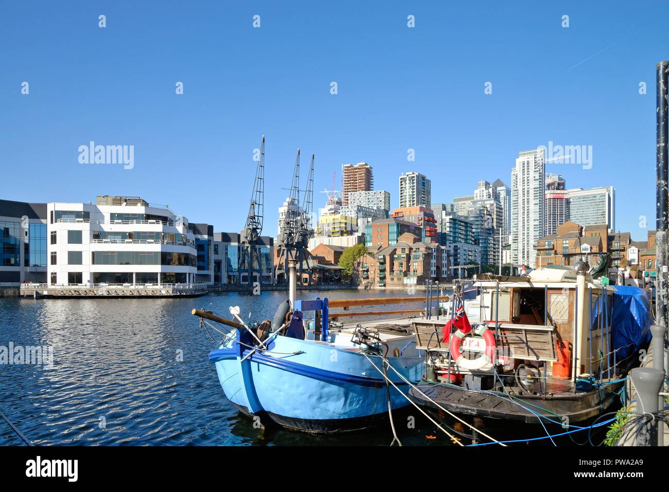 Millwall Inner Dock Canary Wharf London Docklands England UK Stock ...