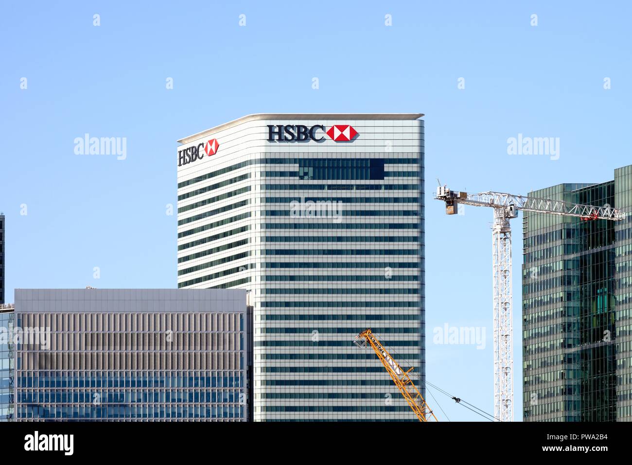 The headquarters of the HSBC Bank at Canary Wharf Docklands London England UK Stock Photo - Alamy