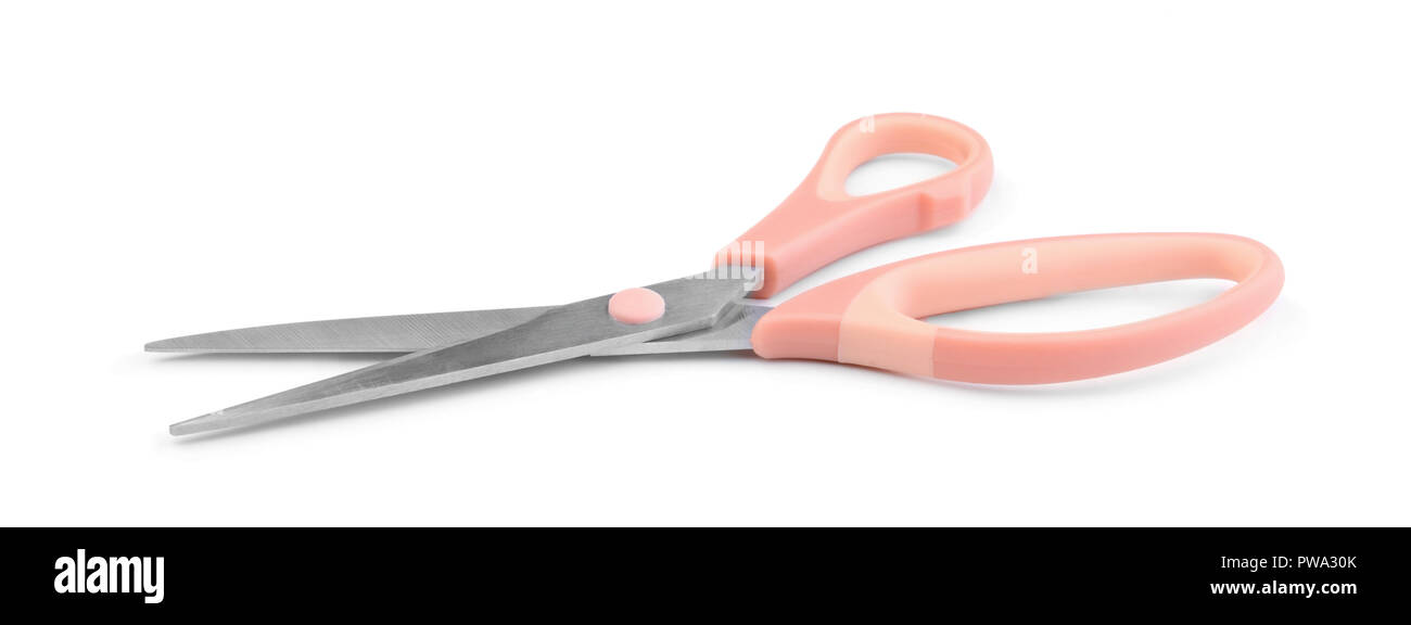 Large scissors isolated on white background Stock Photo - Alamy