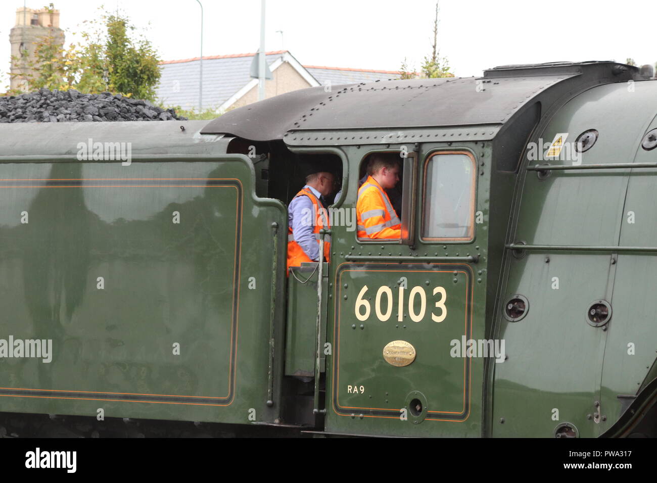 The Flying Scotsman. Holyhead Station Wales Stock Photo - Alamy