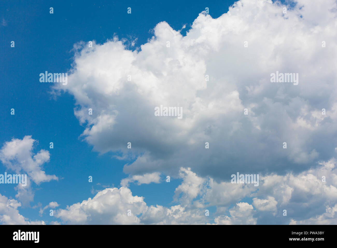 Blue clean sky with white clouds Stock Photo - Alamy
