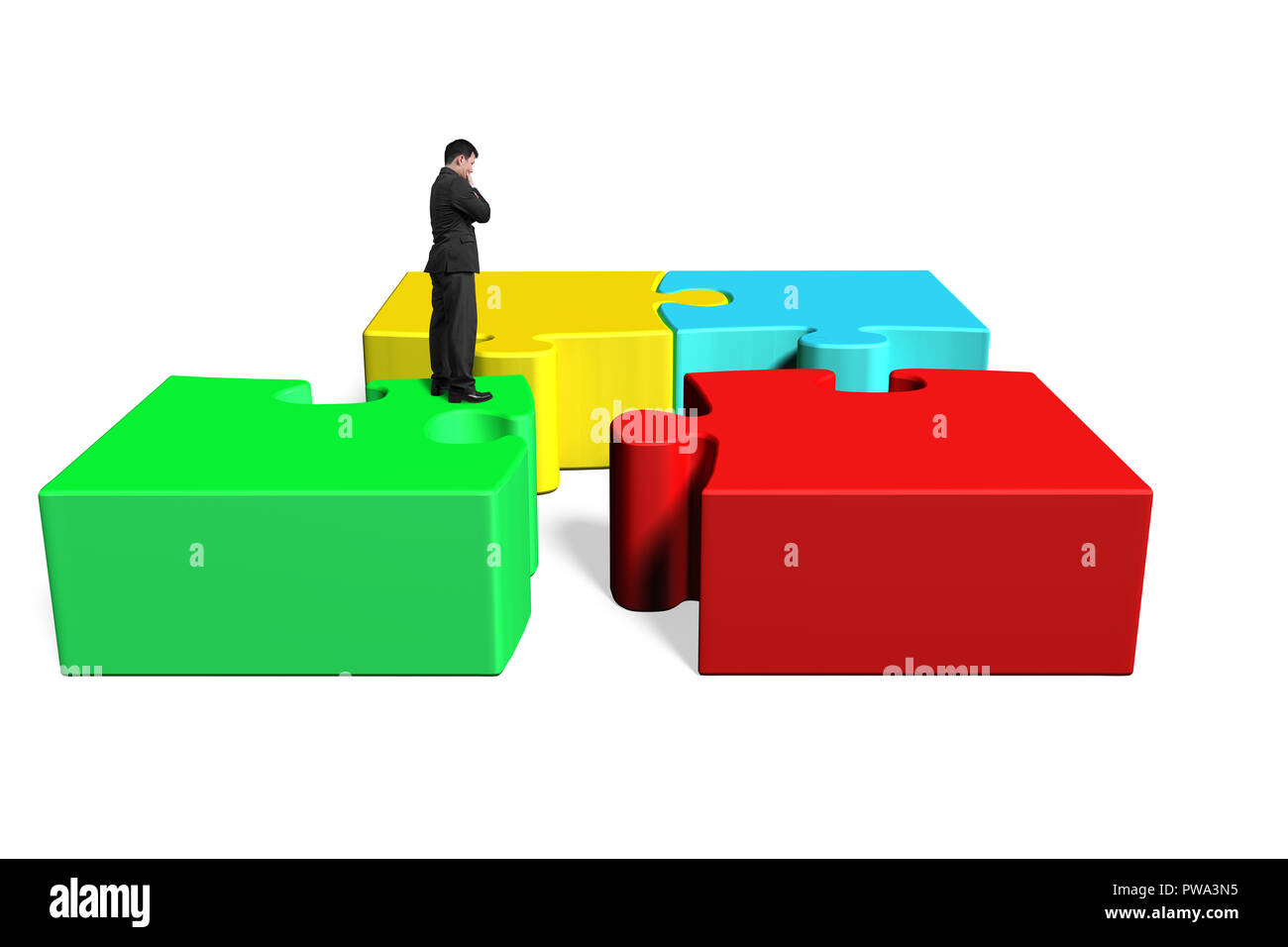 Fitting puzzle pieces together hi-res stock photography and images - Alamy