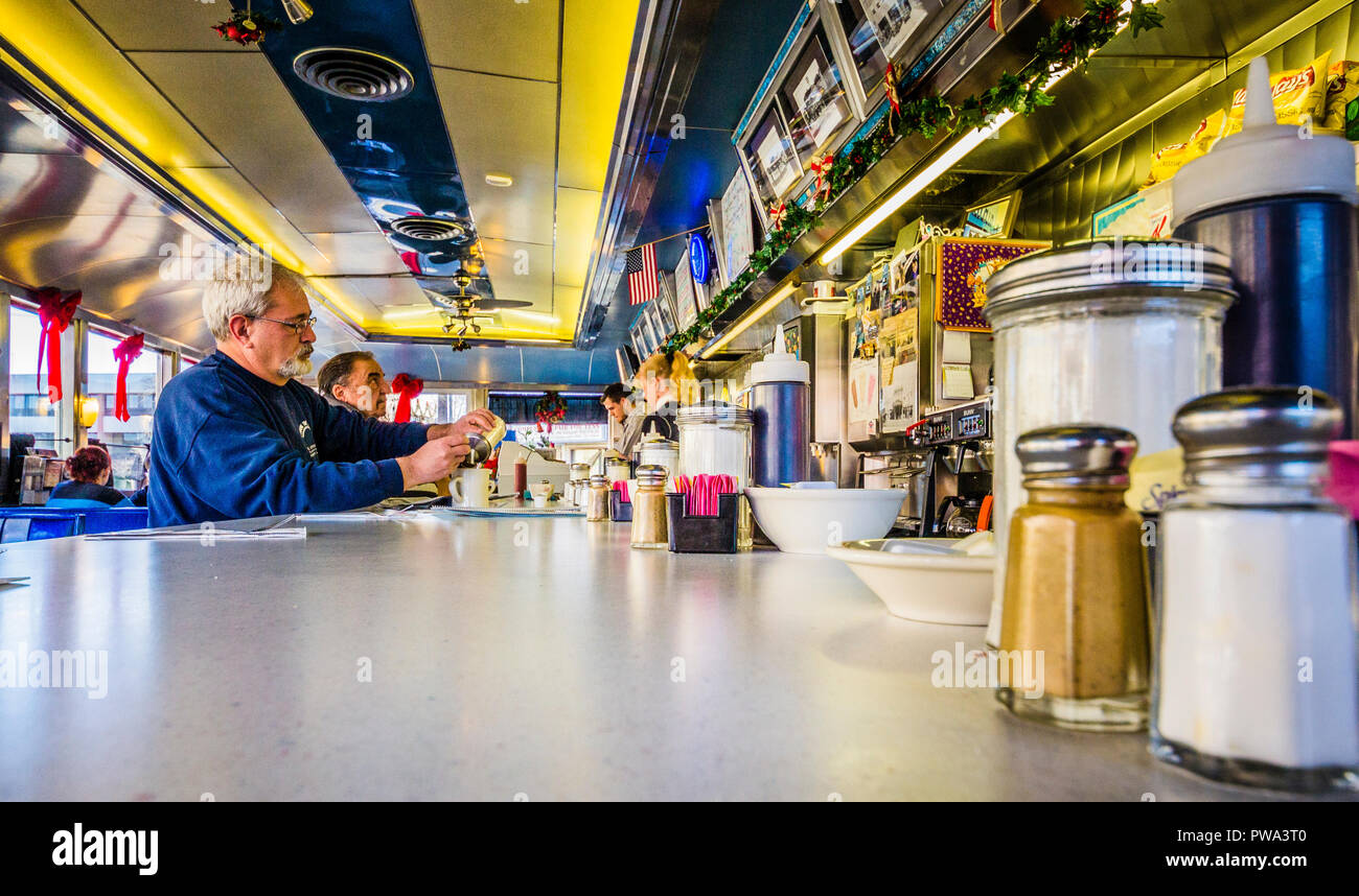 Main Street Diner Plainville, Connecticut, USA Stock Photo - Alamy