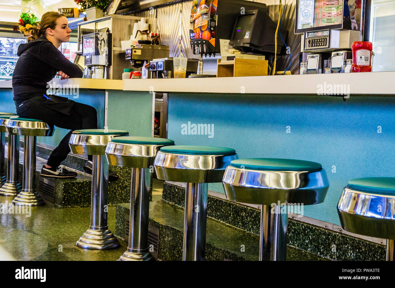 Diner Interior Counter Booths High Resolution Stock Photography and ...