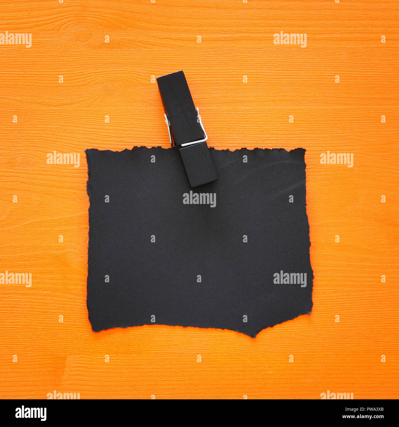 Halloween holiday minimal top view image of empty letter to add text ...