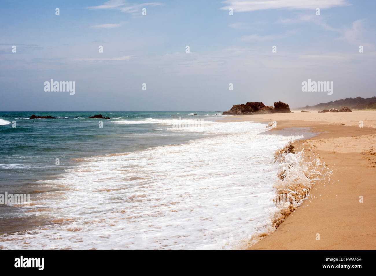 Lapping waves on shoreline of sandy beach hi-res stock photography and ...