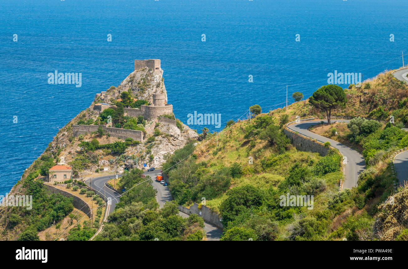 Panoramic view from Forza d'Agrò, with the Saracen Castle in the ...