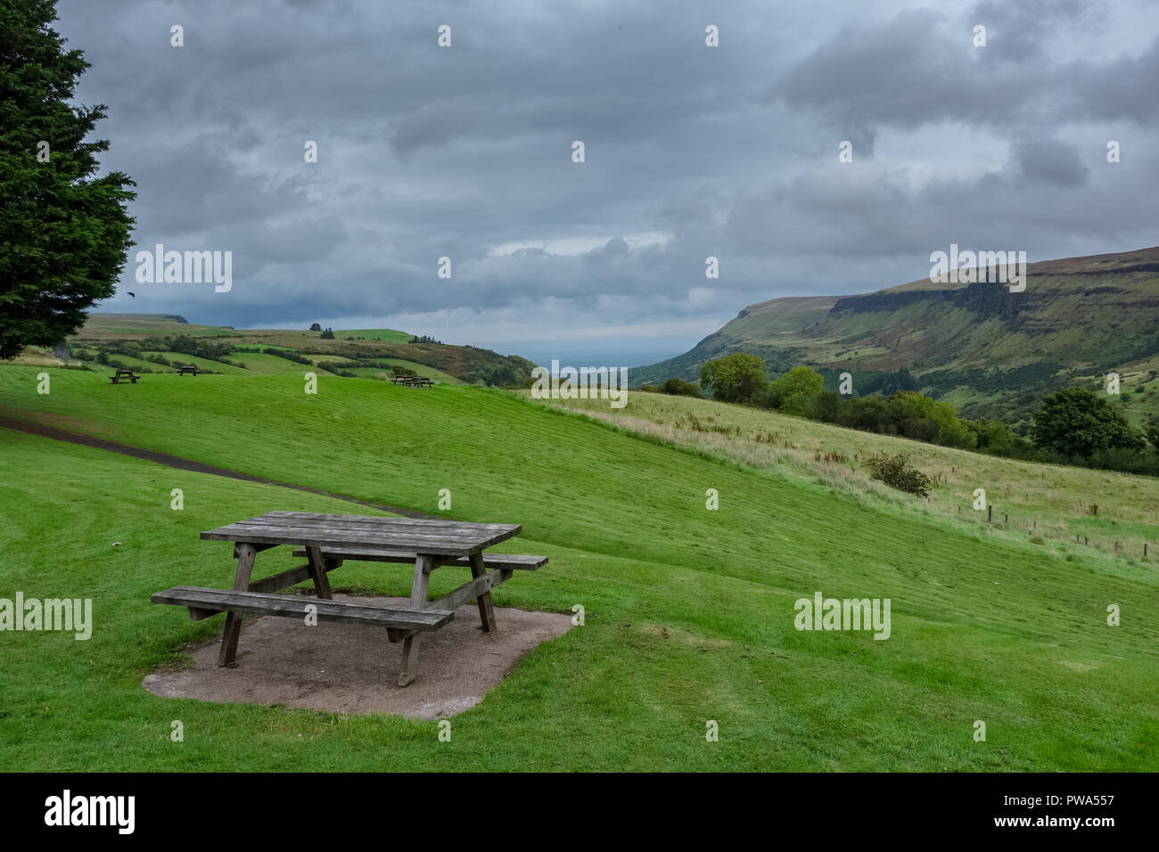 Waterfall Trail at Glenariff Forest Park near Causeway Coastal Route ...