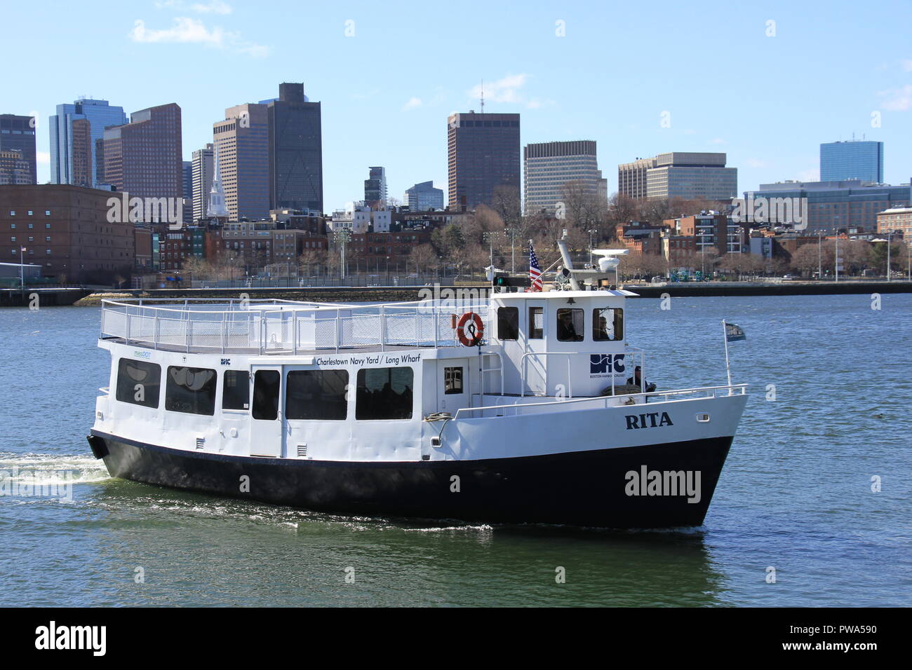 Ferry across the Charles River Stock Photo - Alamy
