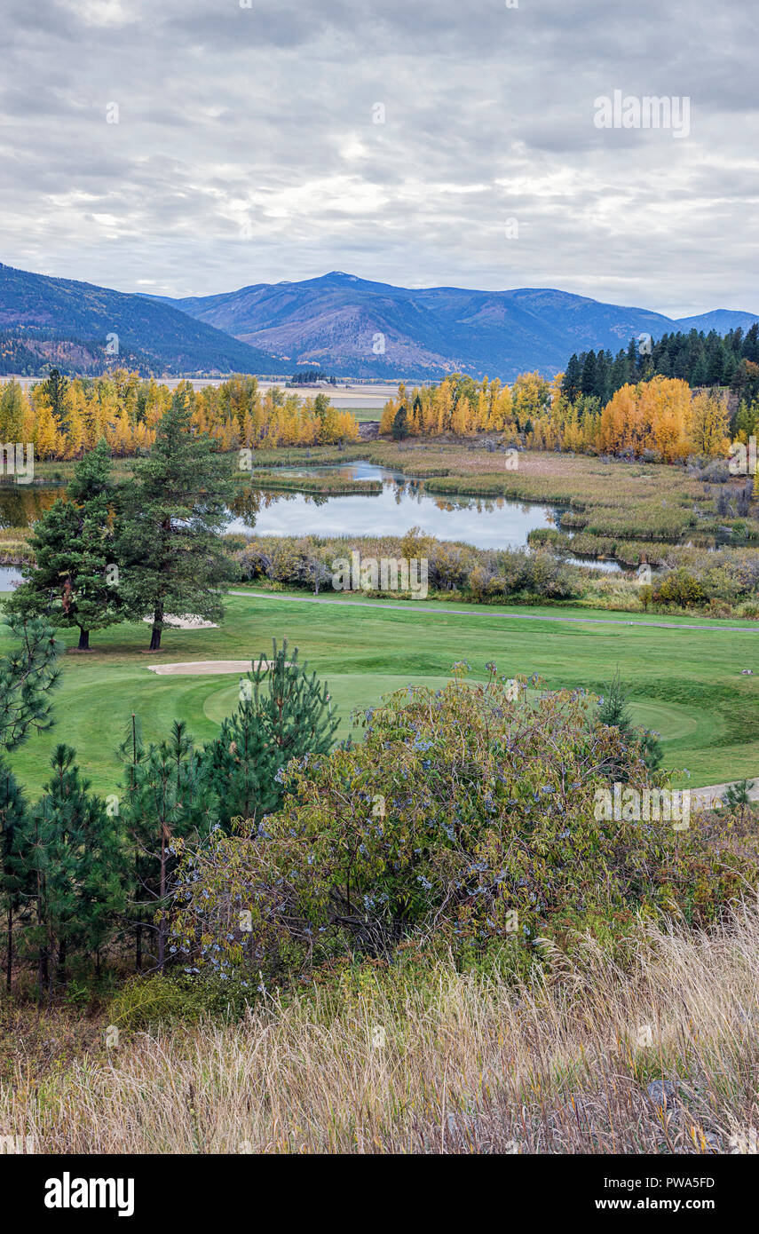Fall landscape along Deep Creek Loop near Bonners Ferry, Idaho Stock ...