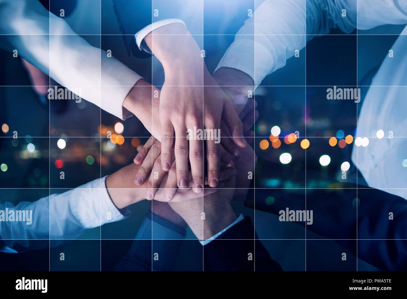 Business people putting their hands together. Concept of startup ...