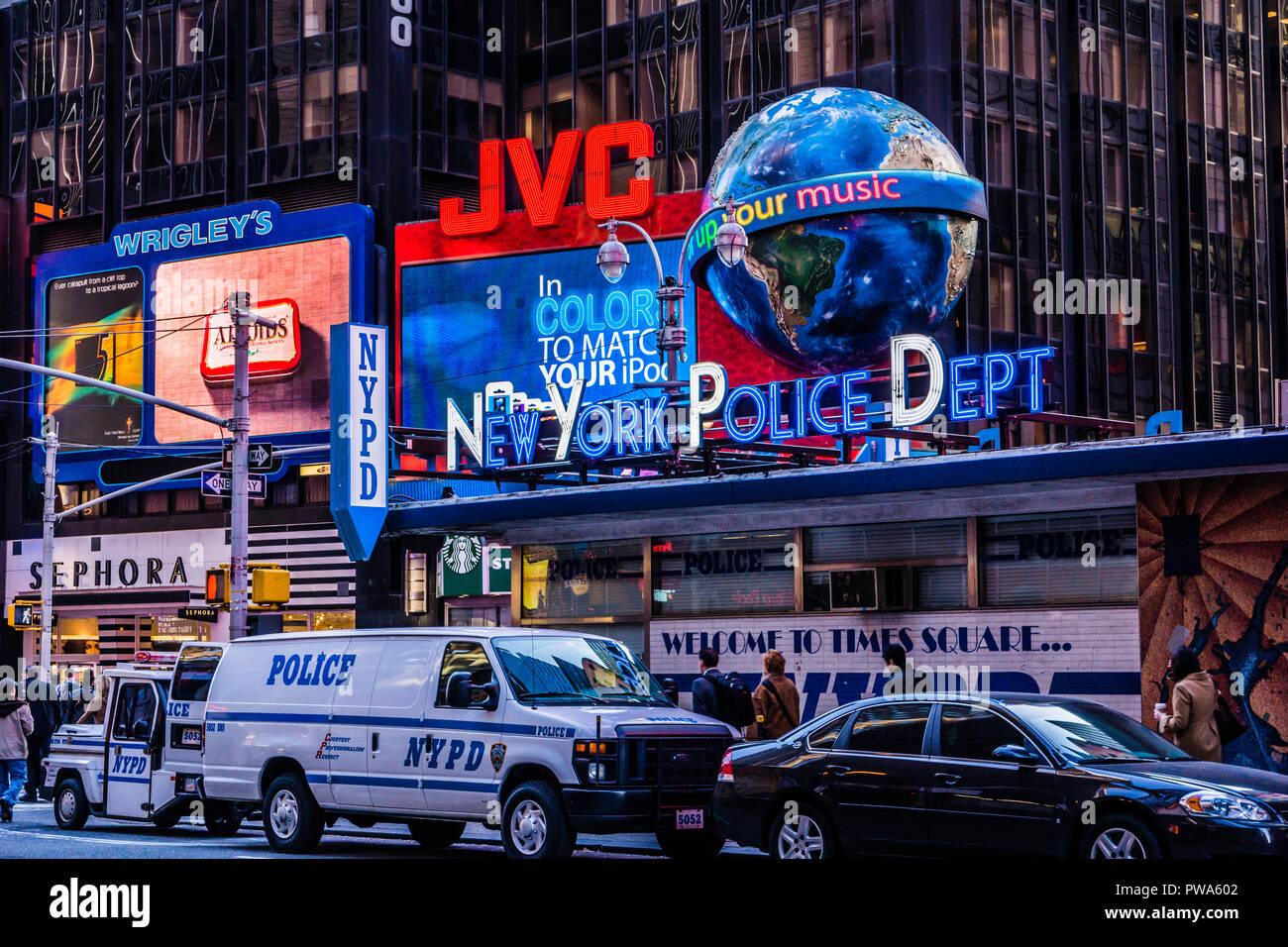 Times Square Theater District Manhattan New York, New York, USA Stock ...