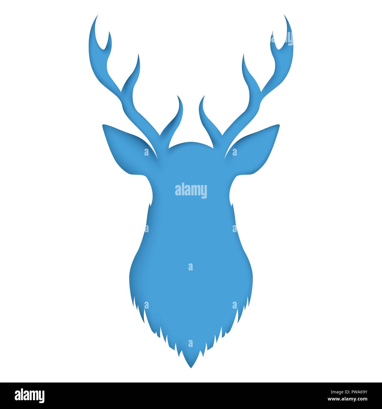 Deer paper slice. Animal illustration Stock Vector Image & Art - Alamy