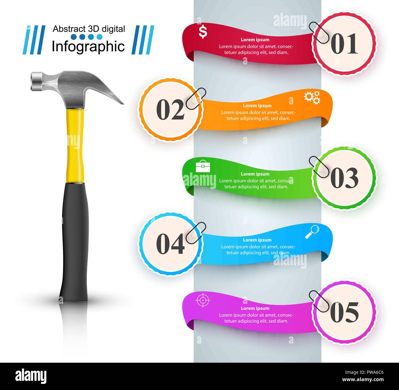 Hammer, repair icon. Business infographic Stock Vector Image & Art - Alamy