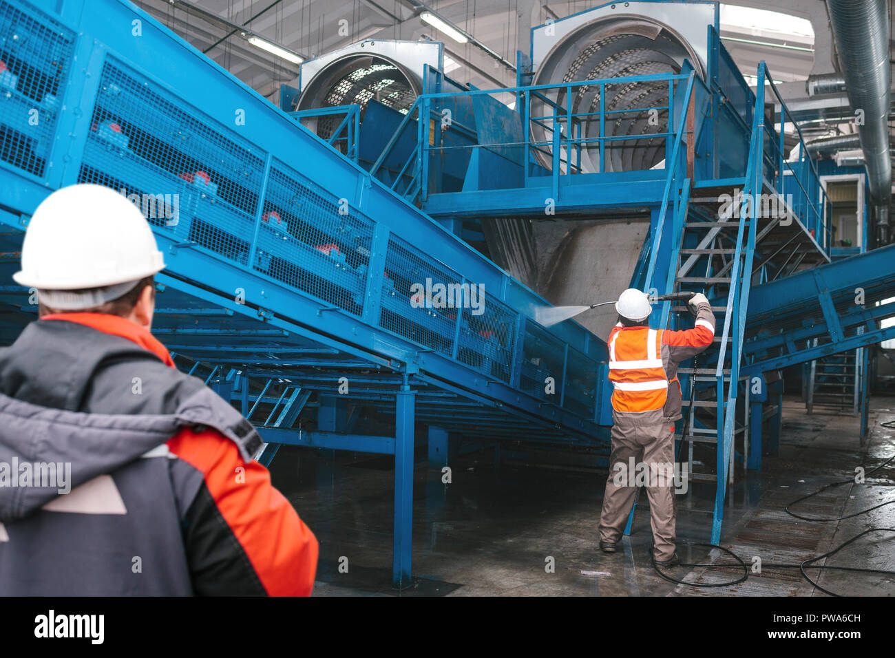 Waste processing plant. Technological process for acceptance, storage ...