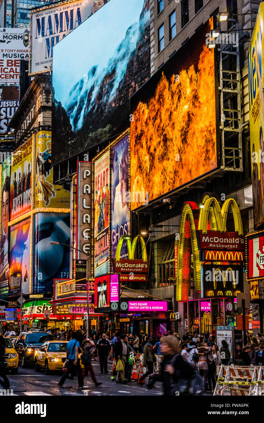 Times Square Theater District Manhattan New York, New York, USA Stock ...