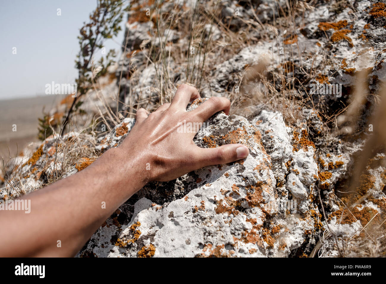 Climbing hand over hand hi-res stock photography and images - Alamy