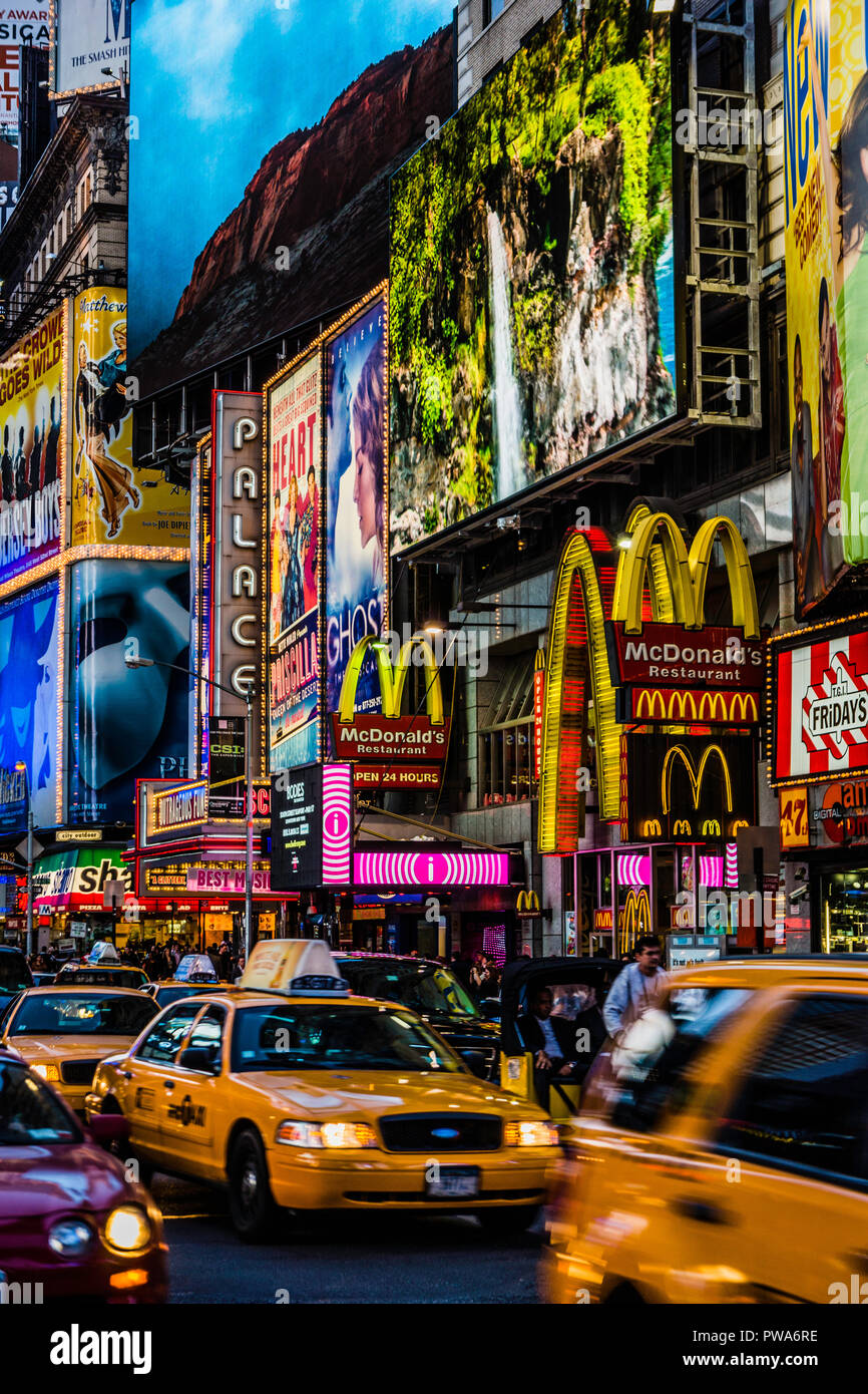 Times Square Theater District Manhattan New York, New York, USA Stock ...