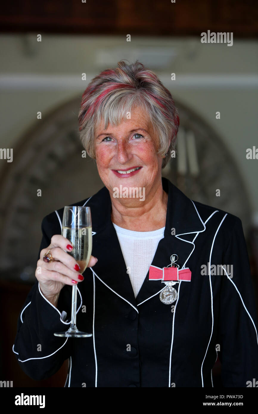 Hazel Latus, Chief Executive of a charity pictured receiving her ...